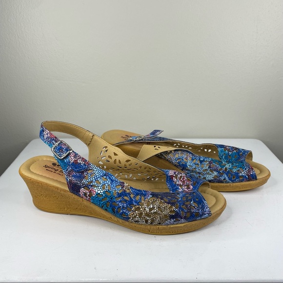 Spring Step | Shoes | Spring Step Jaciosing Blue Slingback Sandals ...